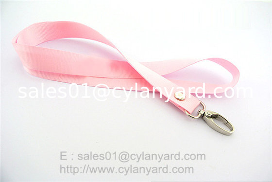 Nylon Ribbon Lanyard factory China, custom printed nylon neck ribbon with rivet supplier