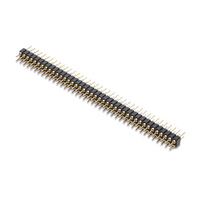 2.54mm round pin header  DIP type double row male header manufacturer and supplier