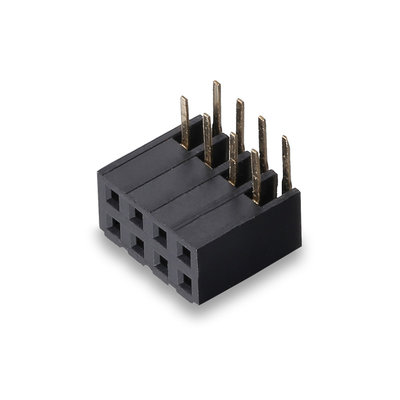 2.0mm Dual Row Female Header in Right Angle DIP Type femael header