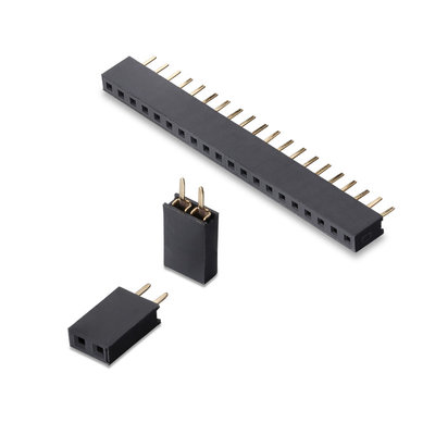 2.54mm DIP Type Female Header with U-Type Terminal single row female header connectors Dongguan female headers