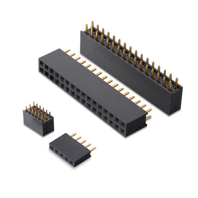 2.54mm DIP Type Female Header with U-Type Terminal single row female header connectors Dongguan female headers