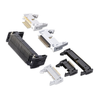 Dongguan factory price 2.54mm pitch two rows right angle black color Ejector header on sale