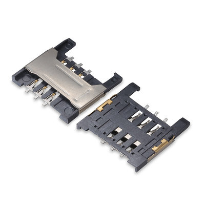 Combo SD/SIM connector manufacturer wholesale 2.54mm pitch 6 circuits SIM Card Connector