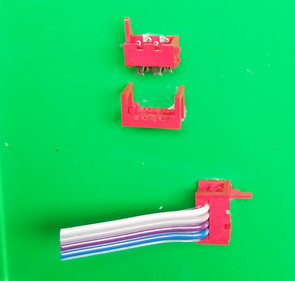 Goood quality connectors1.27mm pitch 2 pieces set  red color FC connector