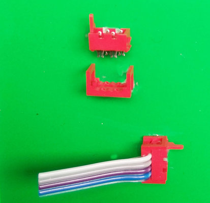 Goood quality connectors1.27mm pitch 2 pieces set  red color FC connector