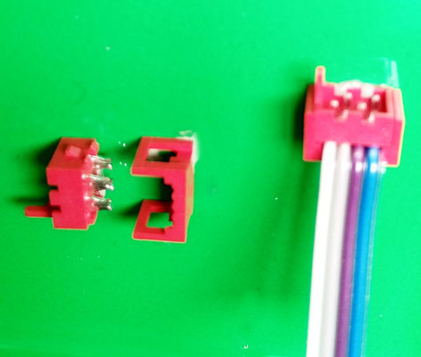 Goood quality connectors1.27mm pitch 2 pieces set  red color FC connector