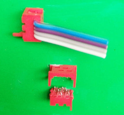 Goood quality connectors1.27mm pitch 2 pieces set  red color FC connector