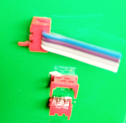 Goood quality connectors1.27mm pitch 2 pieces set  red color FC connector