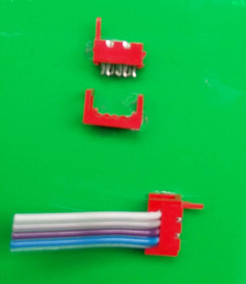 Goood quality connectors1.27mm pitch 2 pieces set  red color FC connector