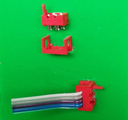 Goood quality connectors1.27mm pitch 2 pieces set  red color FC connector