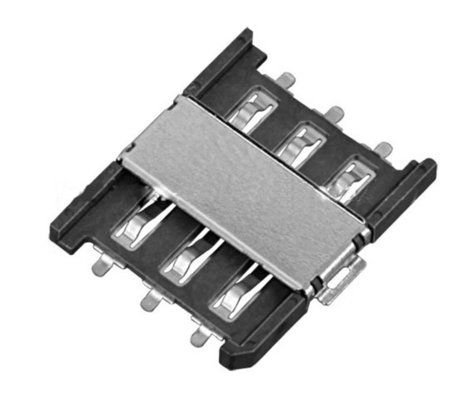 SIM card connector manufacturer wholesale 2.54mm pitch,Nano SIM Card connector 6P Total Height1.4mm