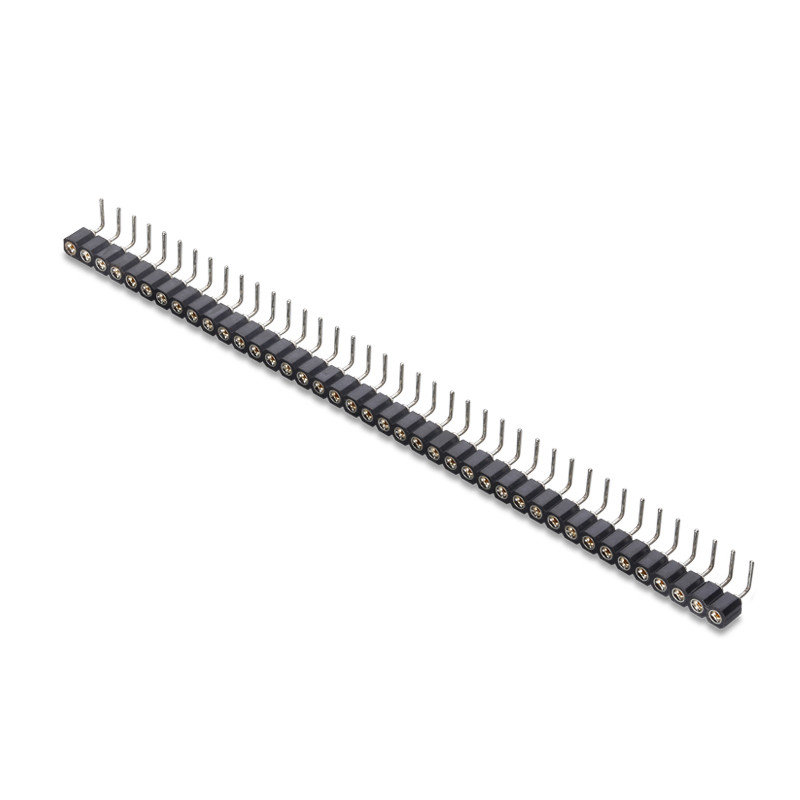 2.54mm round pin customized circuits DIP type right angle female header