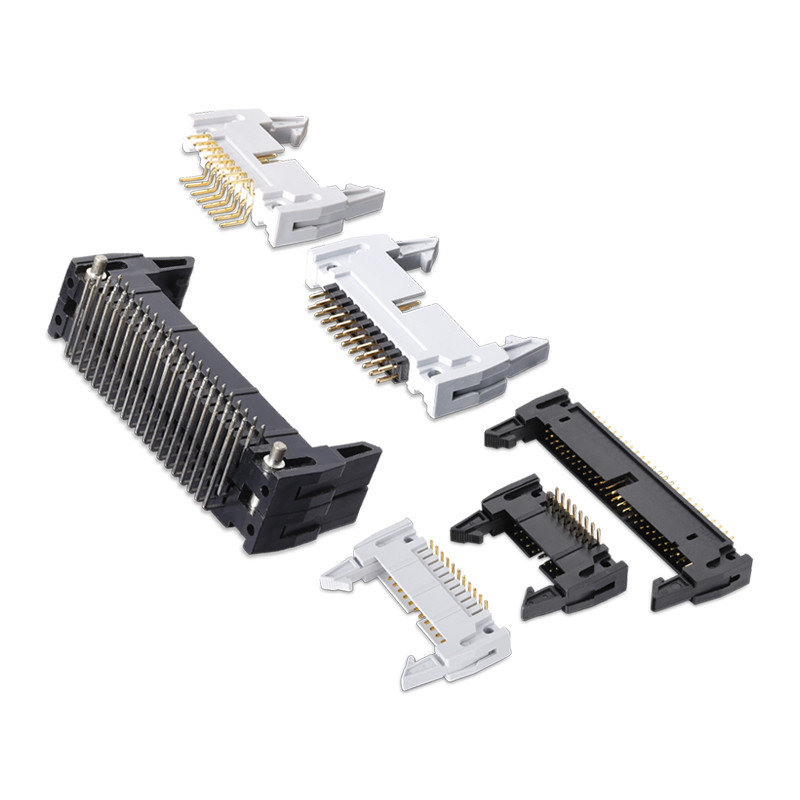 Dongguan factory price 2.54mm pitch two rows right angle black color Ejector header on sale