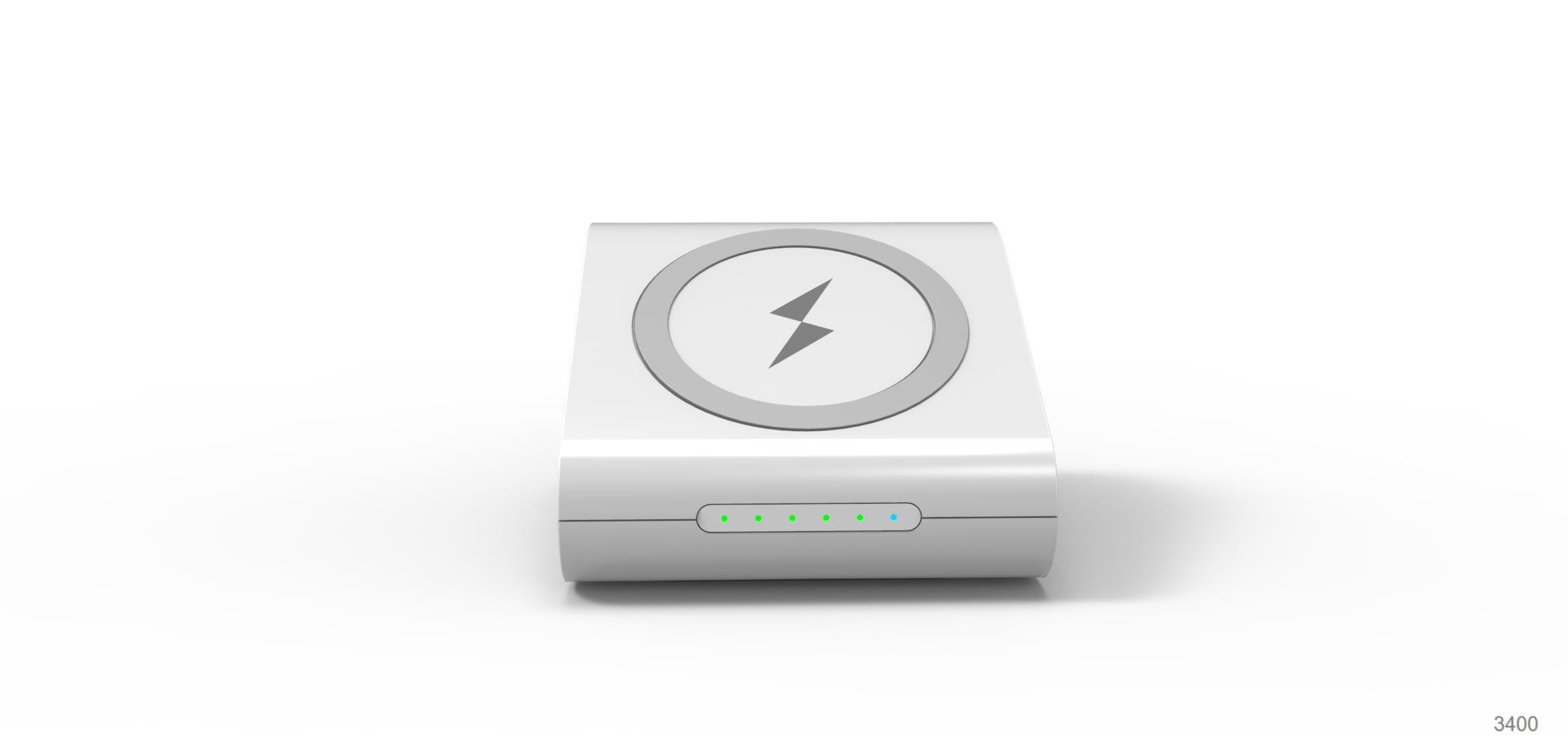 CYSPO Qi Certificated Wireless Charging Stand with 10400 mAh Power Bank