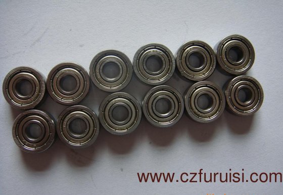 Deep groove ball bearing for skate board and fishing reel