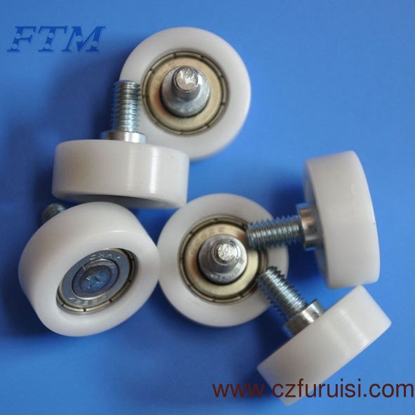POM/Nylon plastic bearing with rivet or screw for sliding drawer or window