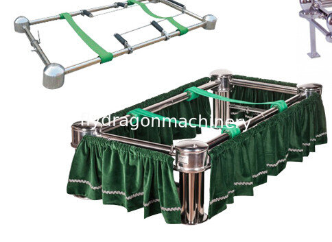 casket lowering device and truck and body bag