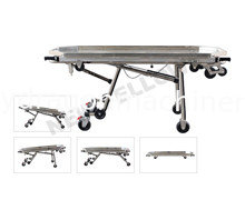 casket lowering device and truck and body bag