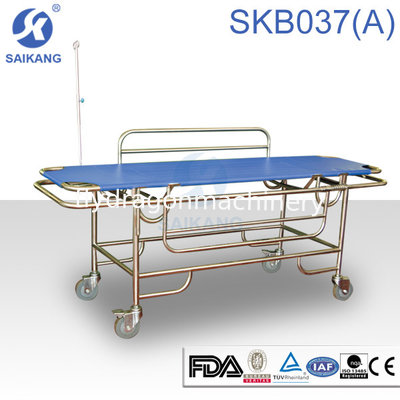Hospital Furniture:Patient Trolley.SKB037(A) Stainless Steel Patient Trolley