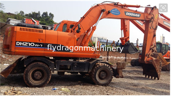 90% New Tires Used DH210W-7  Wheel Excavator,Cheap Wheel Excavator