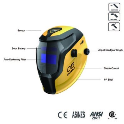 Dabu Jaguar Auto Darkening Welding Helmet Wide View Welding Mask