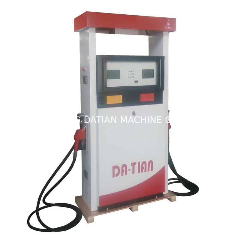220VAC double nozzle fuel dispensing pump installed on gas station for filling vechicles