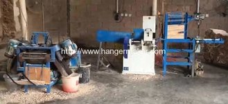 China Full Automatic Wooden Hanger Round Bar Sanding and Angle Cutting Line supplier