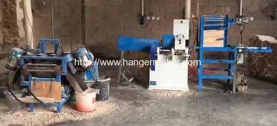 Full Automatic Wooden Hanger Round Bar Sanding and Angle Cutting Line