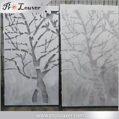 Tree image perforated aluminum panel,Custom manufactured perforatedl panel