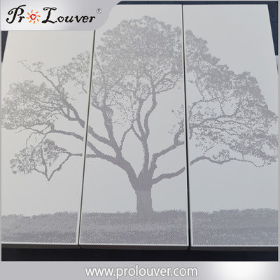 Tree image perforated aluminum panel,Custom manufactured perforatedl panel