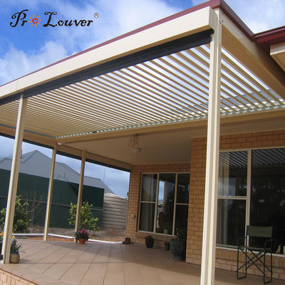 China wholesales quality assurance External pergola opening louver waterproof
