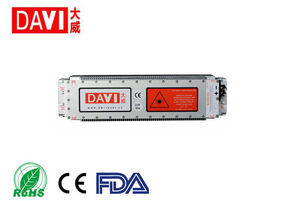 Air Cooling RF CO2 Ceramic Core 30W Laser Tube 10.6um Wavelength Non Condensing Humidity