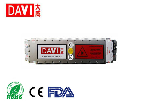 20W RF CO2 Laser Tube Portable Metal Cover Low Power Air Cooling Aluminum Material