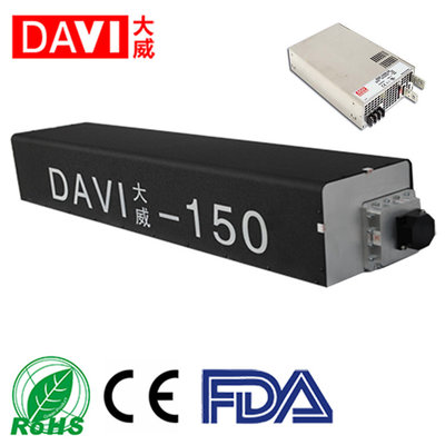 Forced Water Cooled 150W CO2 Laser Tube Peak Power 375w For Cutting Black Color