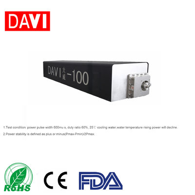 10.2 - 10.7um Wavelength Water Cooled Co2 Laser Source 100w Long Lifespan Warranty