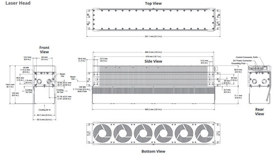 Metal Tube 55w RF CO2 Laser Tube For Industrial Marker Machins Laser Co2 Source