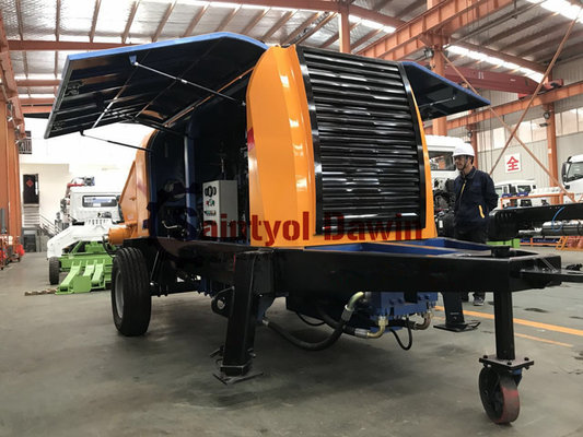 Powerful 30 m3/hr ~80 m3/hr trailer hydraulic concrete pump with diesel or electric power supplier