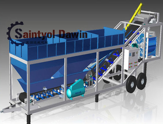 40 CBM/Hr Mobile Concrete Batching Plant Mixing Plant China Maufacturer supplier