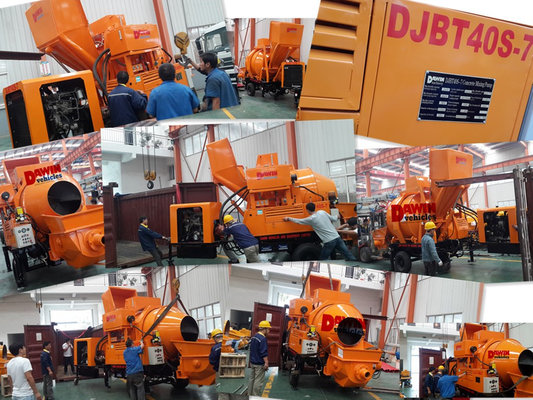DJBT30 LOVOL Diesel Power Hydraulic Concrete Mixer with Pump 30 cubic meter per hour Capacity supplier