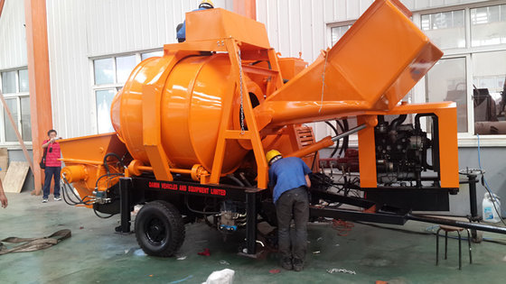 DJBT30 LOVOL Diesel Power Hydraulic Concrete Mixer with Pump 30 cubic meter per hour Capacity supplier