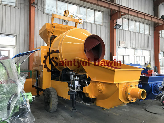 Full Diesel Power Concrete Mixer with Pump Concrete Mixing Pump on Sale with World Brand Engine Lovol 1004 supplier