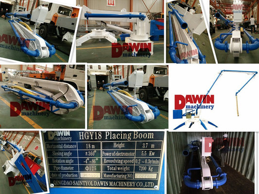 13m 15m 17m 29m 33m Mobile and Tower Concrete Placement Boom Jumbo Placer supplier