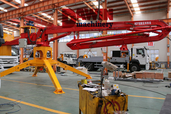 13m Trailer Mobile Concrete Placing Boom Arms with 4 Wheels Trailer System supplier