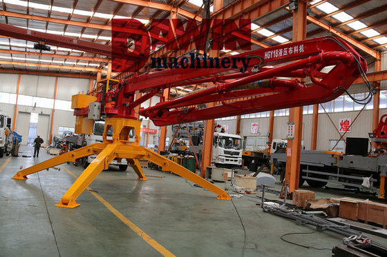 13m Trailer Mobile Concrete Placing Boom Arms with 4 Wheels Trailer System supplier