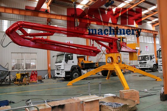 13m Trailer Mobile Concrete Placing Boom Arms with 4 Wheels Trailer System supplier