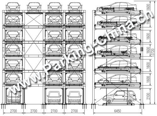 China Dayang Parking Multi-floors vertical China parking vertical horizontal Puzzle Car Parking System Parking Solution