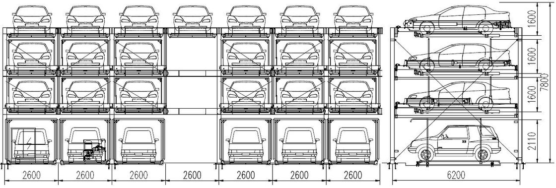 Smart Parking Multi-floor vertical puzzle parking system vertical horizontal Puzzle Car Parking System Parking Solution