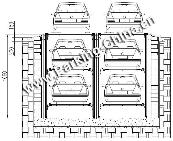 Dayang pit lift parking system, underground parking, smart parking, rotary parking, stacker parking;