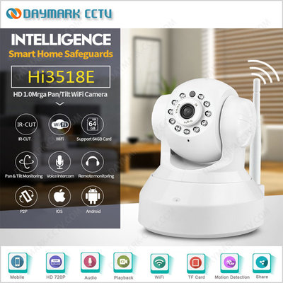 Plug and Play 720p two way audio night vision p2p ip camera wireless supplier