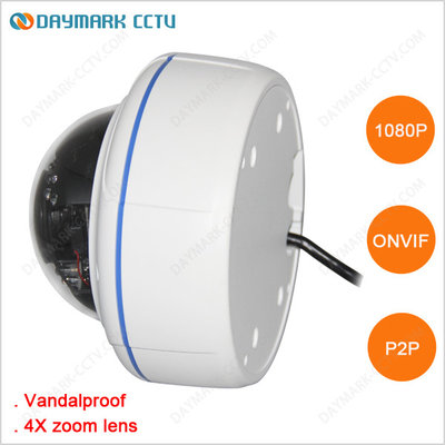 HD 1080P Waterproof Zoom IR Dome IP Camera P2P Plug and Play supplier